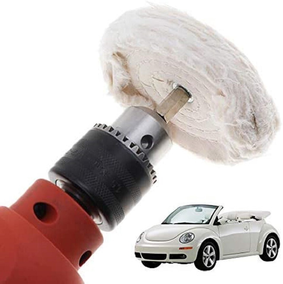 4" Cloth Buffing Wheel Polishing Buffer Mop Pad 1/4" Hex Shank For ...