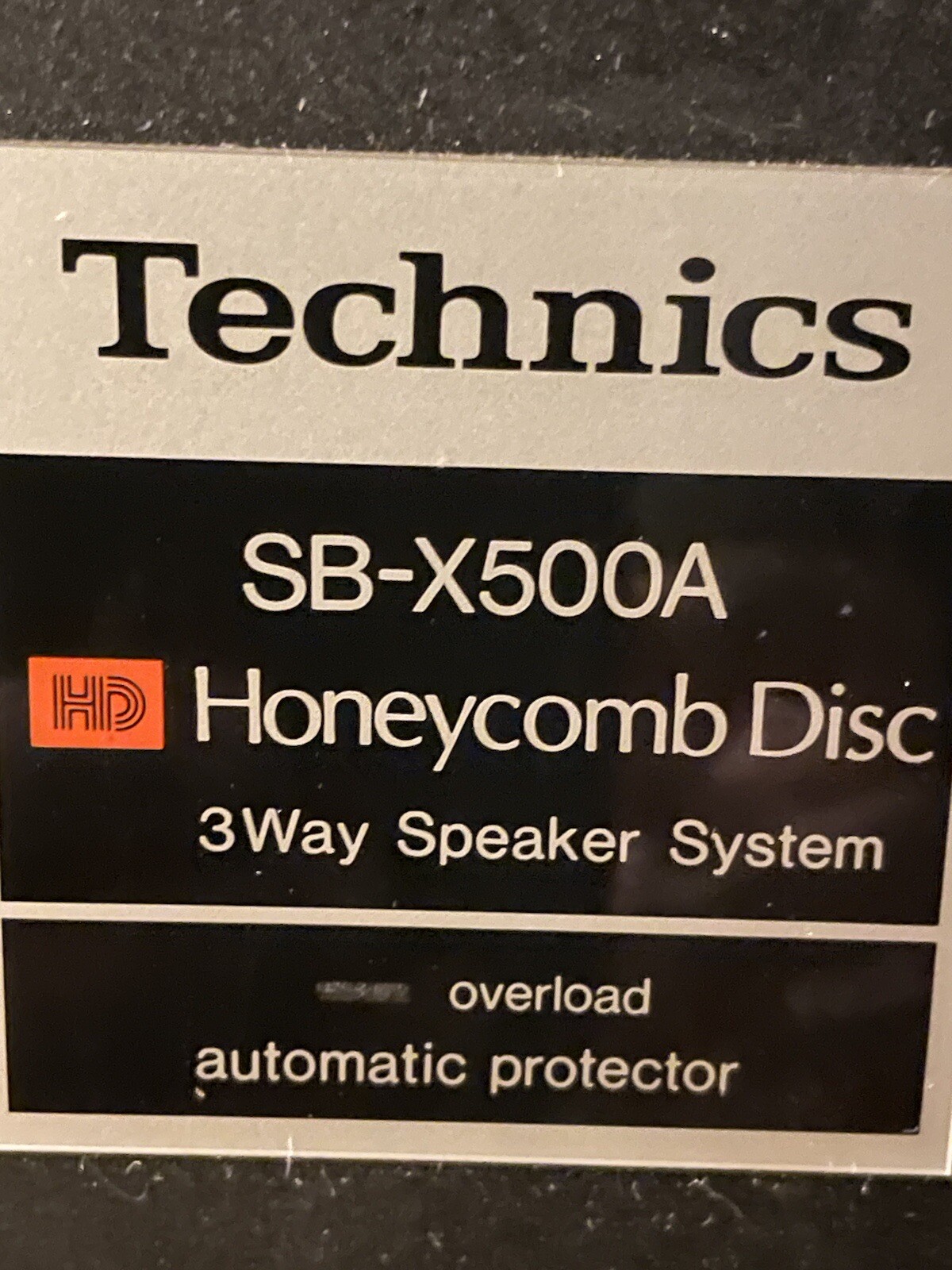 RARE Vintage Technics SB-X500A Speakers, Honeycomb Disc Drivers | eBay