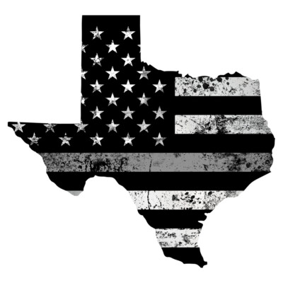 REFLECTIVE Texas Thin SILVER Line Grunge Flag Decal FS2110-REF | eBay