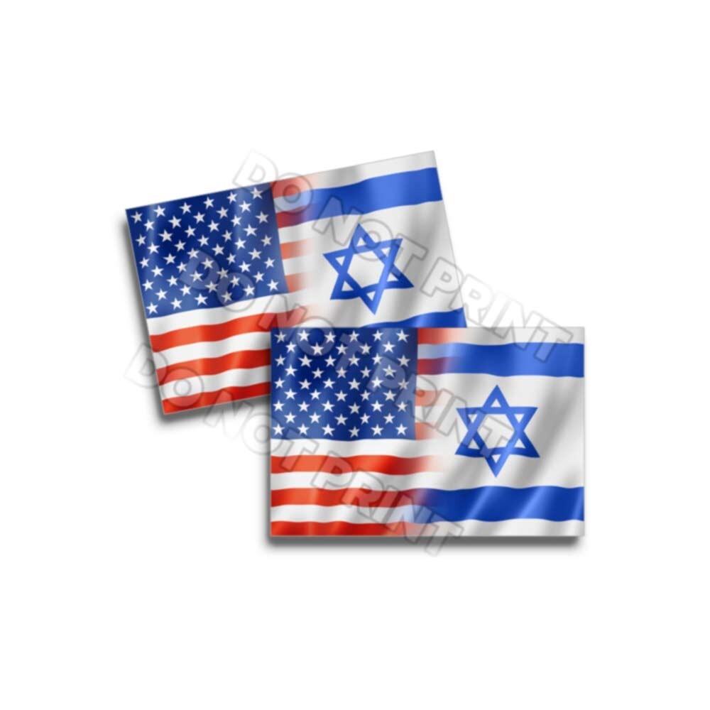 American Israel Flag Sticker Israeli Flags Decal Support PRO Israel 2 ...
