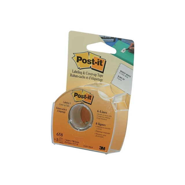 Post-It Labeling & Cover-Up Tape Non-Refillable 1 x 700 Roll (MMM658 ...