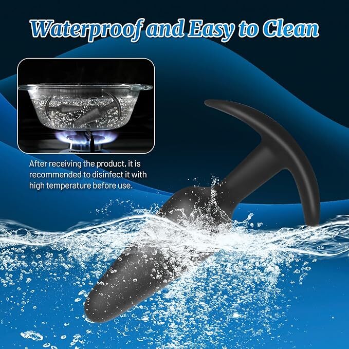 Anal Plug Training Set for Beginners with Cleaner Waterproof Silicone ...