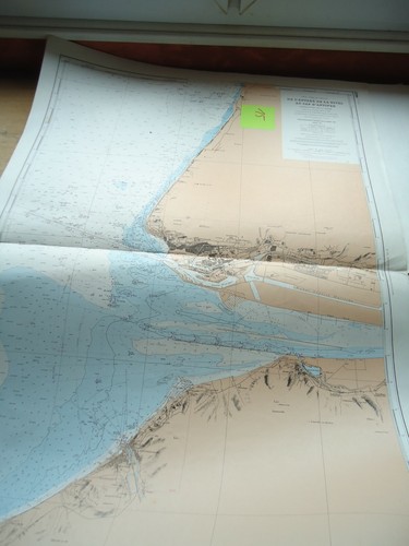 CARTE MARINE MAP MARITIME 15 4937 Embouchure Seine Dives Antifer 74 ...