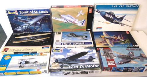 LOT of 9 1/48 Scale Airplane Model Kits | eBay