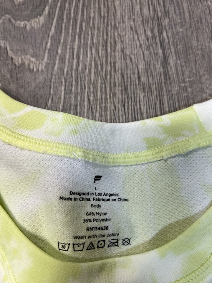 Fabletics Men’s Shirt Large Tie Dye Athletic Short Sleeve | eBay