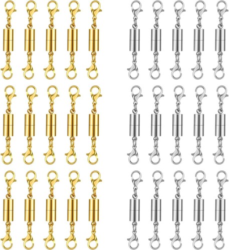 Podoy Magnetic Necklace Clasp Extender Gold and Silver Color Tone for ...