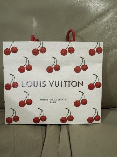 Louis Vuitton X MURAKAMI CHERRY Paper Gift Shopping Bag Authentic NEW ...