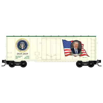 New! Micro Trains 40’ Standard Box Car Donald J. Trump Presidential Car ...