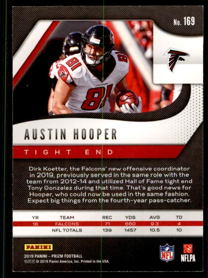2019 Panini Prizm #169 Austin Hooper | eBay