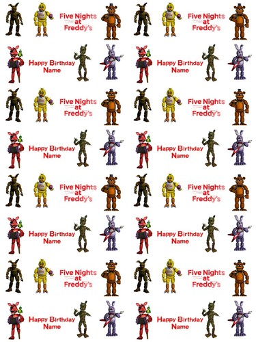 Five Nights At Freddy's Personalised Birthday Wrapping Paper 3 Designs ...
