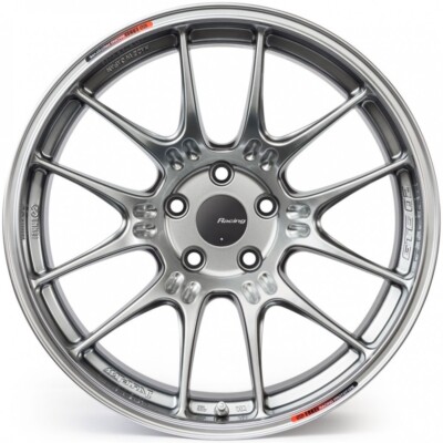 Enkei GTC02 Wheel (17x9", 43mm, 5x100, Each) Hyper Silver Individual ...