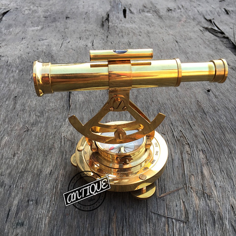 Vintage Transit-Level-Survey-Compass-Telescope-Alidade-Compasses ...