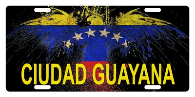 Venezuela Flag License Plate Patriotic Eagle Emblem Ciudad Guayana | eBay