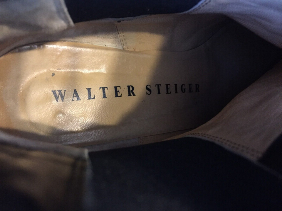 Walter Steiger Grey Chunky Hand Made Fabric Chelsea Ankle Boots - Size ...