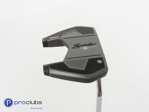 Nice TaylorMade SPIDER SR 34" Putter Platinum/White- TM Fluted Feel ...