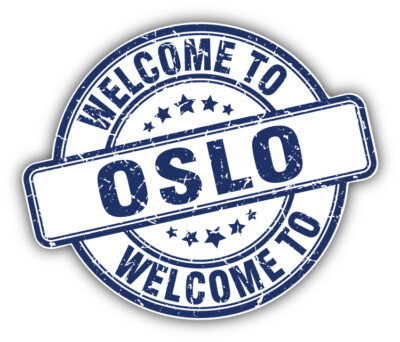 Oslo Grunge Welcome Travel Stamp Car Bumper Sticker Decal | eBay