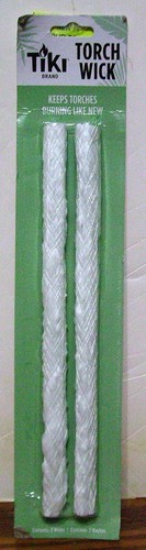 TIKI Brand 9” Inch Replacement Fiberglass Torch Torches Wicks Wick 2pk ...