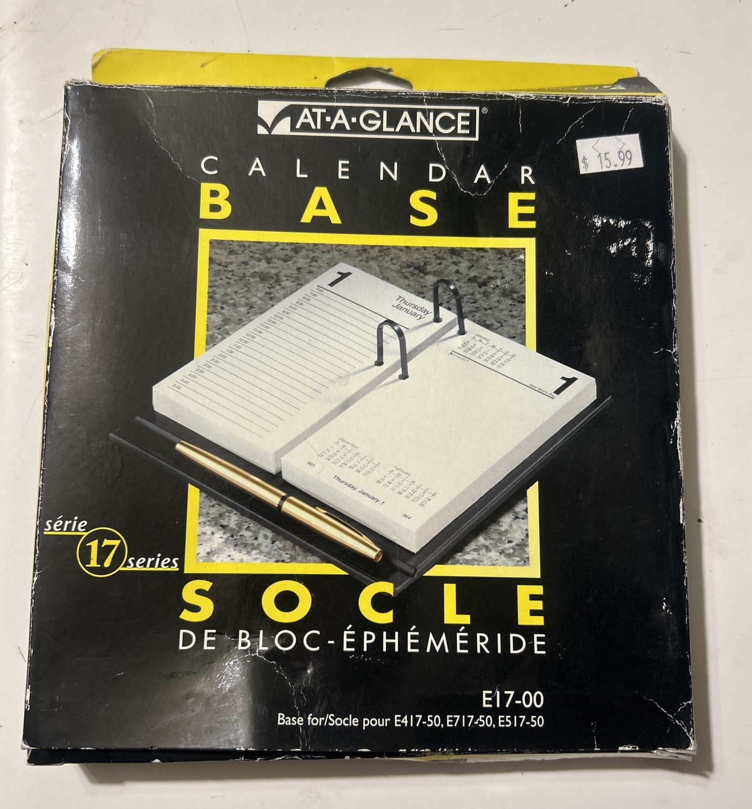 At A Glance Series 17 E17-00 Calendar Base Black Plastic 2-rings New ...