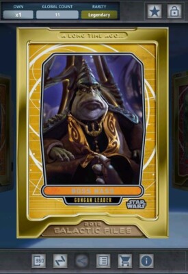 Star Wars Card Trader - A Long Time Ago Legendary Gold Base Boss Nass ...