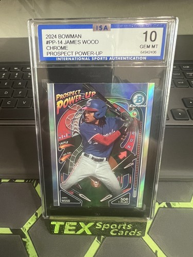 James Wood 2024 Bowman Chrome Prospect Power Up #PP-14 Wash Nationals ...