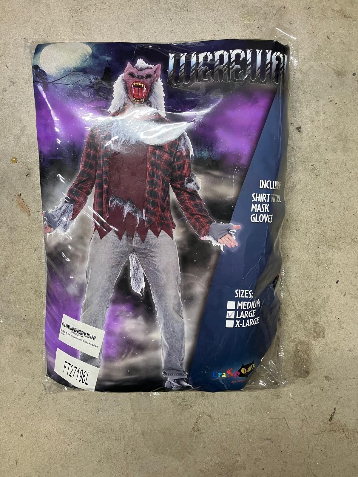 EraSpooky Men Werewolf Costume Full Moon Fury Wolf Halloween Cosplay ...