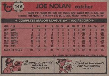 Joe Nolan 1981 Topps 149 Cincinnati Reds Baseball Card | eBay