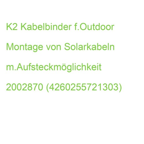 K2 Cable Manager PA66W Kabelbinder m.Aufsteckmöglichkeit 2002870 ...