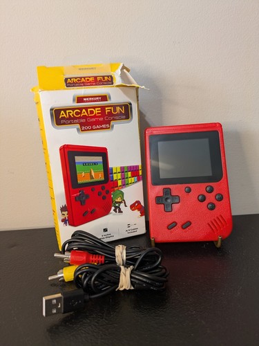 Merkury Innovations Arcade Fun Portable Game Console 200 Games (RED ...