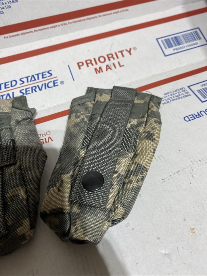 2 PACK USGI MOLLE ACU Flash-Bang Grenade Pouch Utility Pouches | eBay