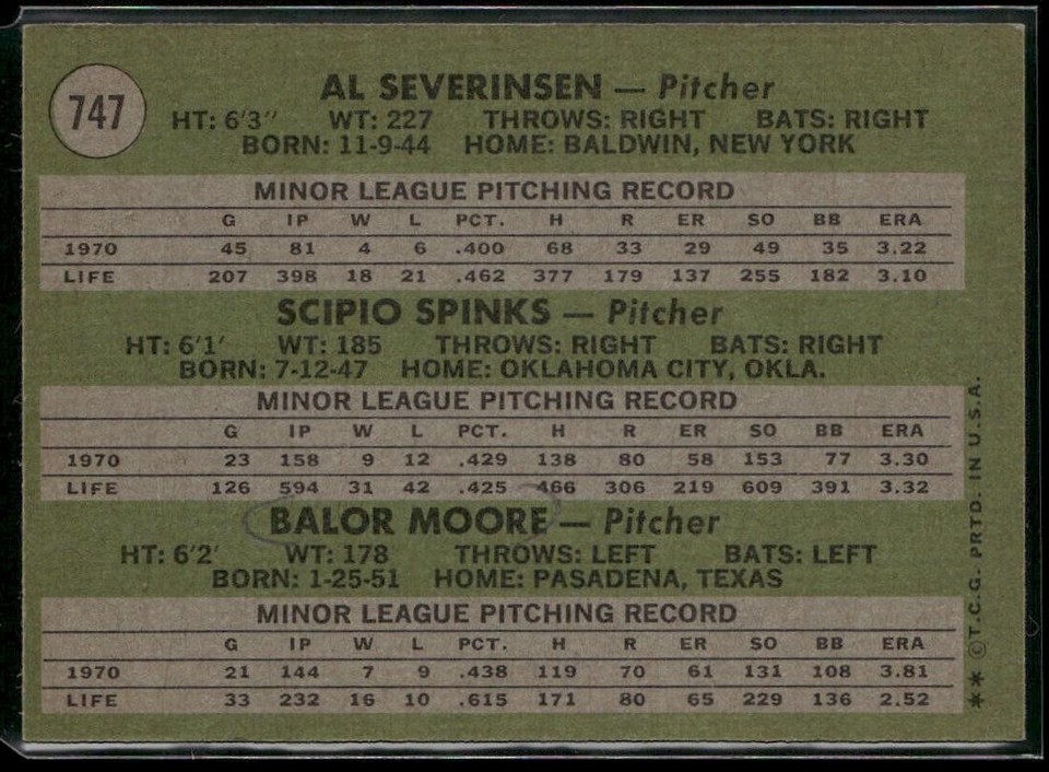 1971 Topps #747 N.L. Pitchers 1971 Rookie Stars EX/EX-MT | eBay
