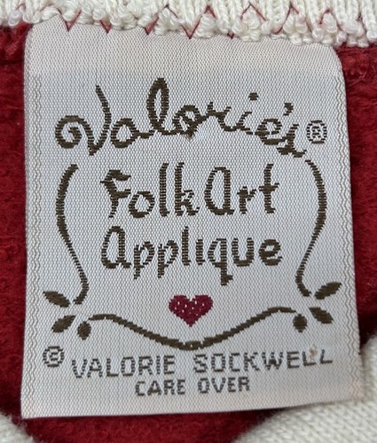 Valorie’s Folk Art Applique Vintage 90’s Red Size XL Teachercore ...