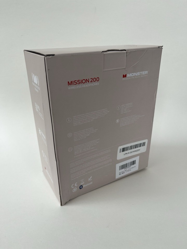 Monster Mission 200 Bluetooth Headphones, Wireless with 3 EQ Modes ...