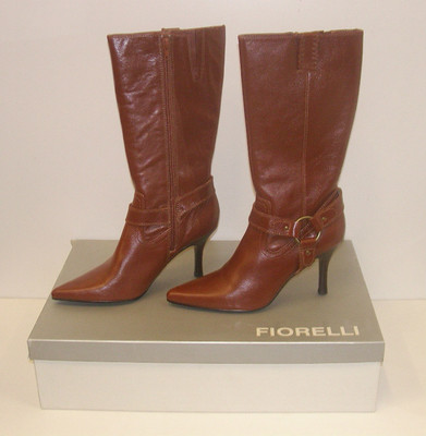 Fiorelli Womens Pointy Winter Boots Leather Tan Whisky Matana Size 9.5 ...