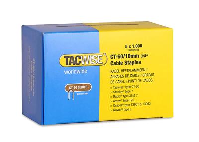 Tacwise CT-60 10mm (3/8") Cable Staples For Staple Tacker Gun Box Of ...