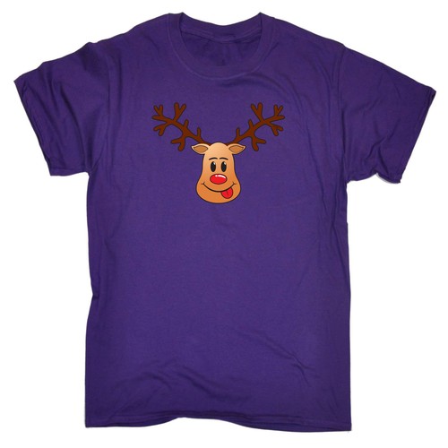 Funny Kids Childrens T-Shirt tee TShirt - Christmas Rudolph Face Gift ...