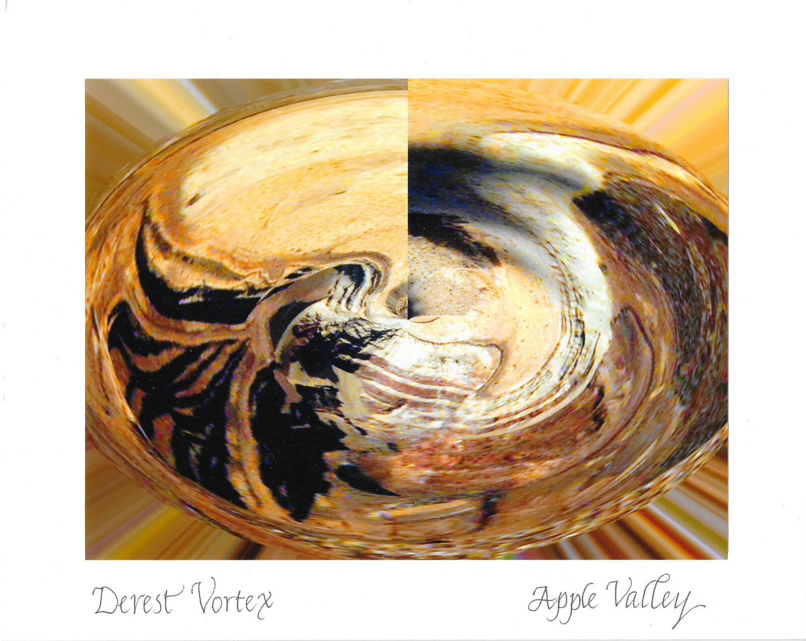 8X10 PHOTO CALIFORNIA AERIAL FLYING AIRPLANE SURREAL DESERT VORTEX ...