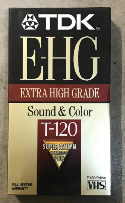 TDK EHG Extra High Grade T-120 Blank VHS Tape Sealed Avilyn Technology ...