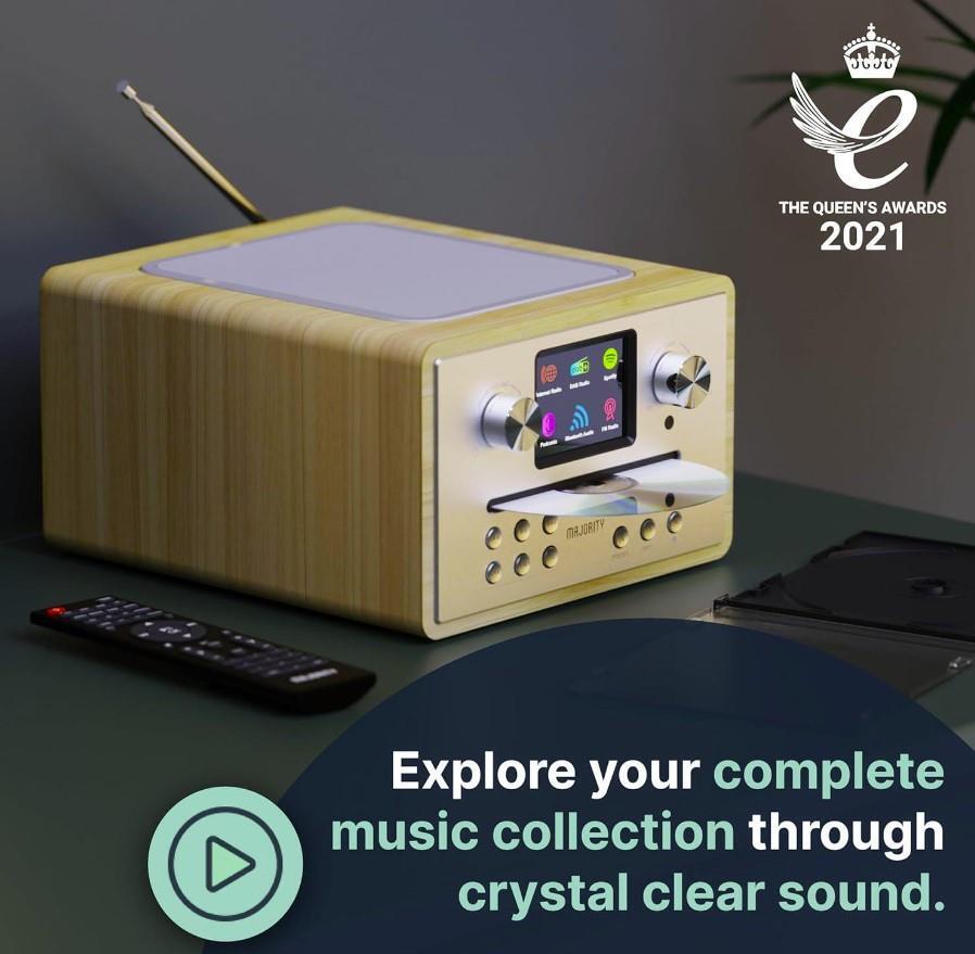 Majority Homerton 2 | CD Player Internet Radio DAB Plus FM | Bluetooth ...