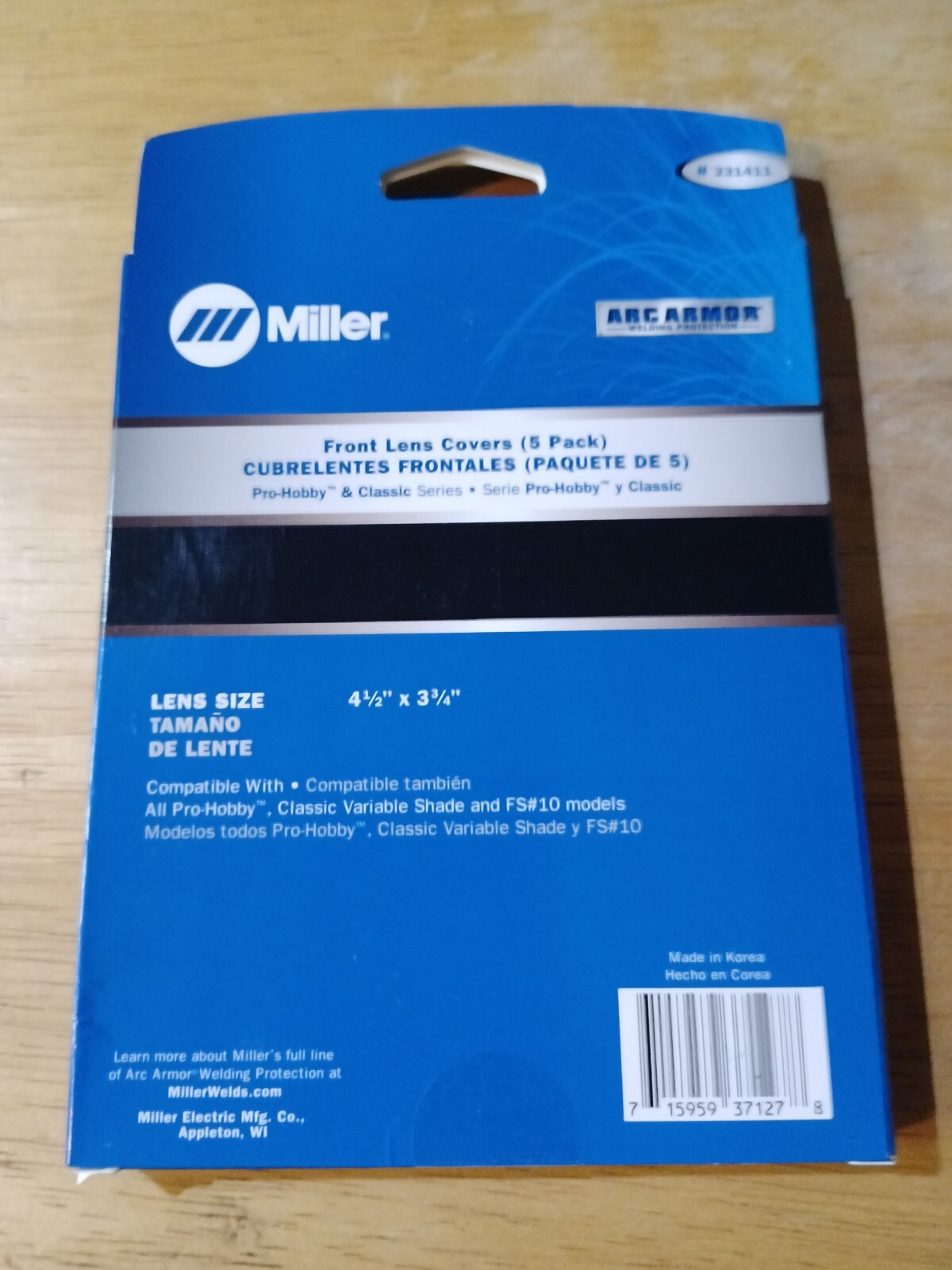 Miller Pro-Hobby Series Front Lens Covers - 5 pack - 231411. Brand new ...