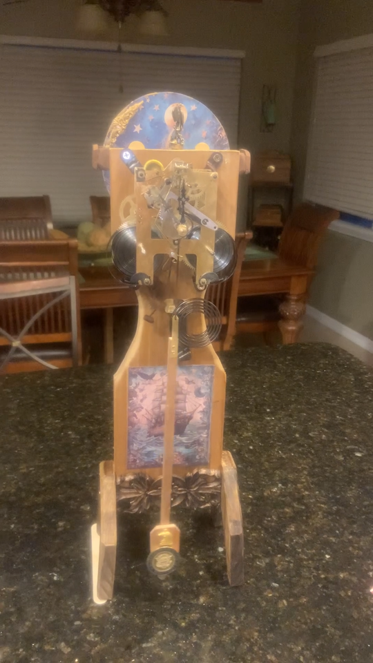 VINTAGE SKELETON MOON DIAL TOWER CLOCK WITH GONG WORKING | eBay