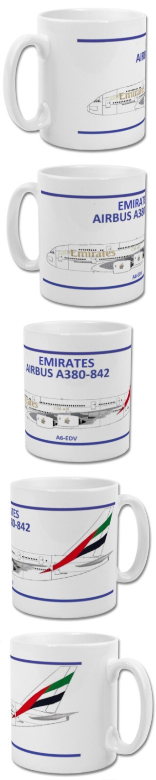 EMIRATES AIRBUS A380-861 A6-EDV .COFFEE MUGS .COLLECTABLES | eBay UK