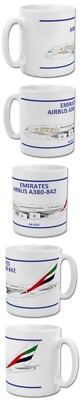 EMIRATES AIRBUS A380-861 A6-EDV .COFFEE MUGS .COLLECTABLES | eBay UK