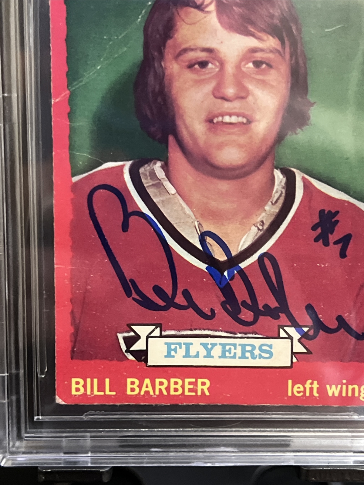 BILL BARBER SIGNED 1973-74 O-Pee-Chee FLYERS ROOKIE CARD BECKETT AUTO ...