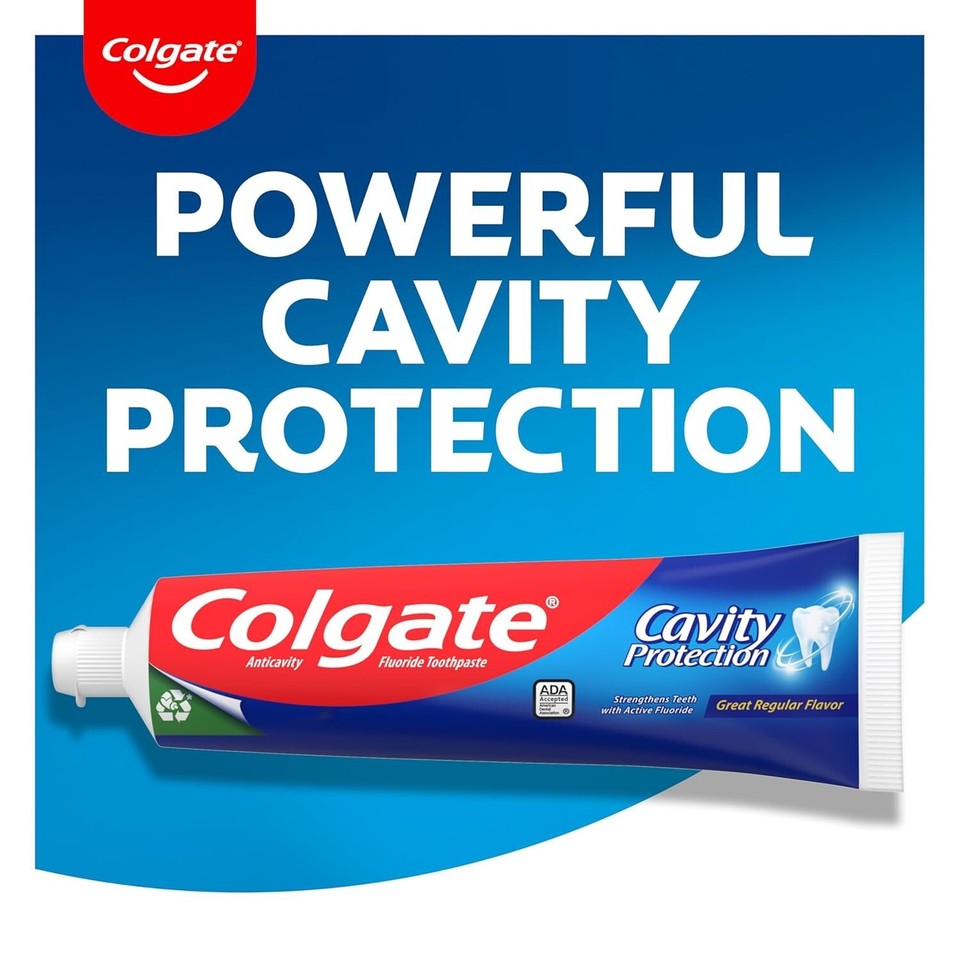 Colgate Cavity Protection Regular Fluoride Toothpaste, 6 oz 35000510884 ...