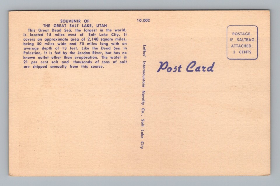 Salt Beds on Shores of Great Salt Lake City Utah Postcard | eBay