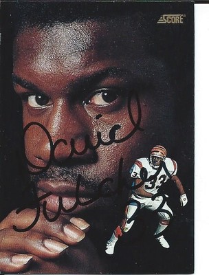 Signed David Fulcher Cincinnati Bengals 1991 Score Football Card #335 ...
