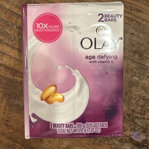 NIB OLAY age defying with vitamin E beauty 2 bar soaps DISCONTINUED ...
