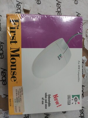 Logitech First Mouse Wheel PS/2 Wired Trackball Model 1340 NEW | eBay