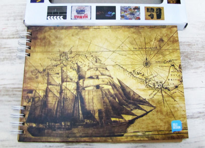 Free ship-Old galley pattern writing,drawing journal-photo album ...