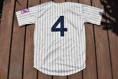 New! Lou Gehrig 4 New York Yankees Cream Pinstripe AL Baseball Jersey ...